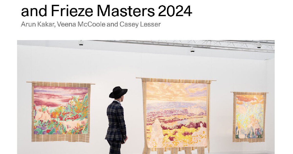 The 15 Best Booths at Frieze London and Frieze Masters 2024 | Pippy ...